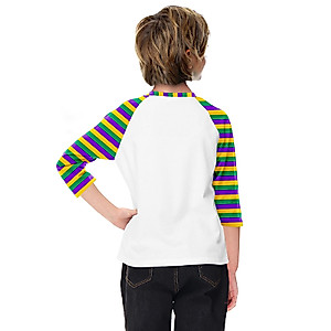 Boys Thanksgiving Shirts Girl's Raglan Sleeve Thankful Grateful Blessed Shirt Color Block Tee 11-12 Years