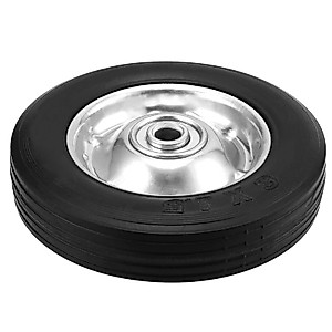 TAICHEUT 6 Pack 6" x 1.5" Flat Free Solid Rubber Wheel, Dolly Wheels Replacement Hand Truck Wheels for Tool Carts and Garden Carts, 132 lbs Load Capacity, 1/2” Bore Hole Diameter