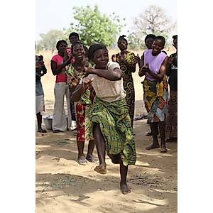 Fair Trade Ghana Bolga African Large Market Basket 16-17.5" Across, #30473