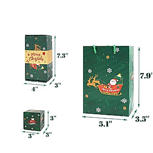 Surprise Box Gift Box for Money, Surprise Gift Box Explosion,Pop Out Money Gift Box,Pop Up Money Box for Cash Gift,Seeroze Surprise Gift Box Christmas,Surprise Gift Box Set (Christmas Elk,12 Pages green)