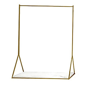 Simple Floorstanding Hanging Carboot Display Rail,Wrought Iron Clothes Rail,Practical Stable, Solid/Golden / 150×170×40cm