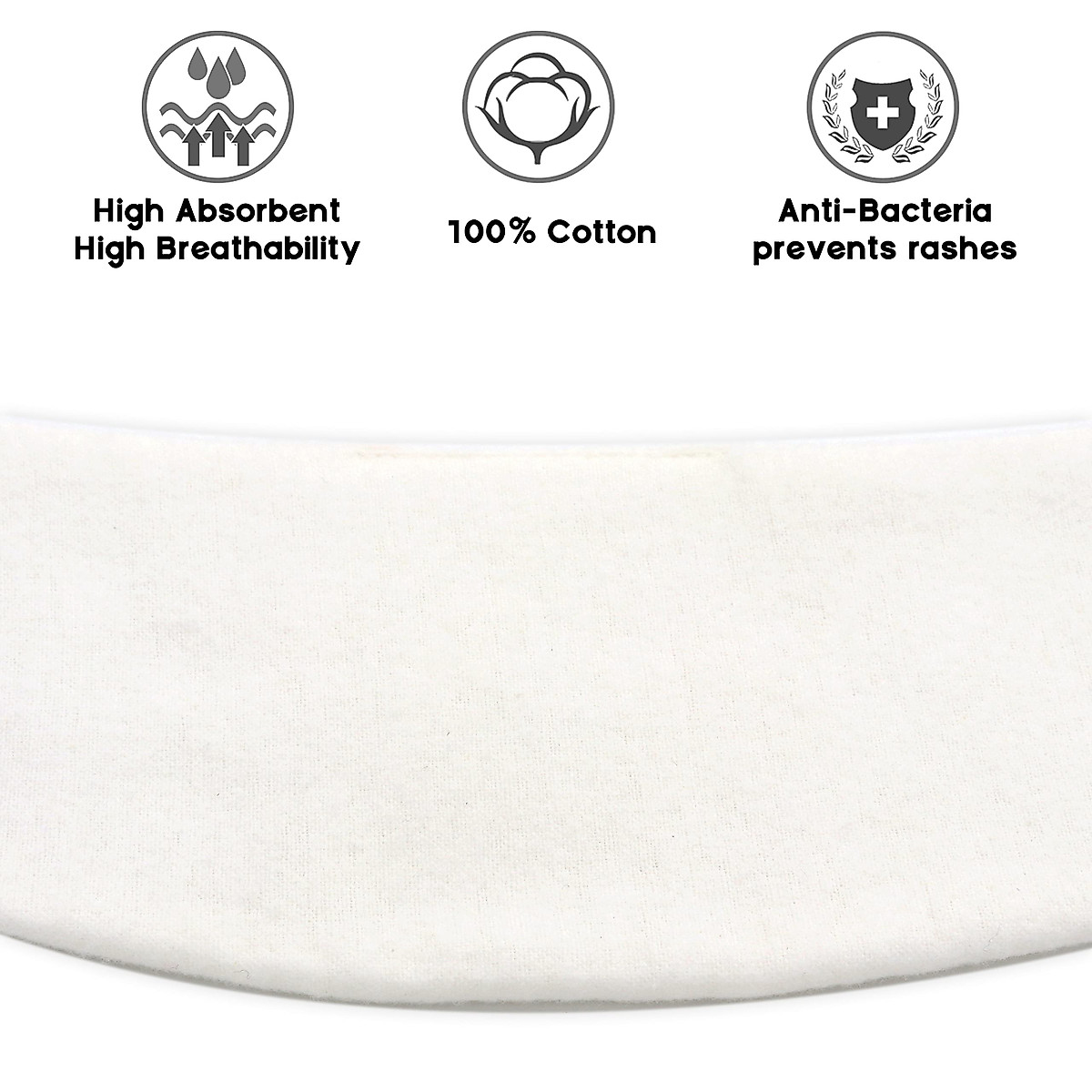 Tummy Liners for Sweat Rash -Brushed Cotton on Both Sides- Plus Size Under Belly Sweat Liners Belly Pad Belly Band for Skin Rash – 3PCS (XX-Large)