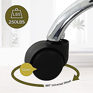 Vanity Chair Makeup Chair PU Leather Low Back Home Office Desk Chair Height Adjustable 360° Swivel Rolling Computer Chair Modern Executive Task Chair without Armrest for Vanity Makeup Room(White)