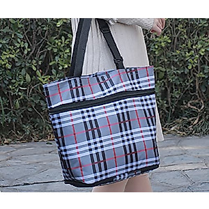 Upgrade Shopping Bag with Wheels Portable Trolley Bags Grocery Cart Hand Pulling Utility with Hand Straps Folding Shopping Cart- Larger Size & Waterproof & Strong(B0BLRK6HKZ)