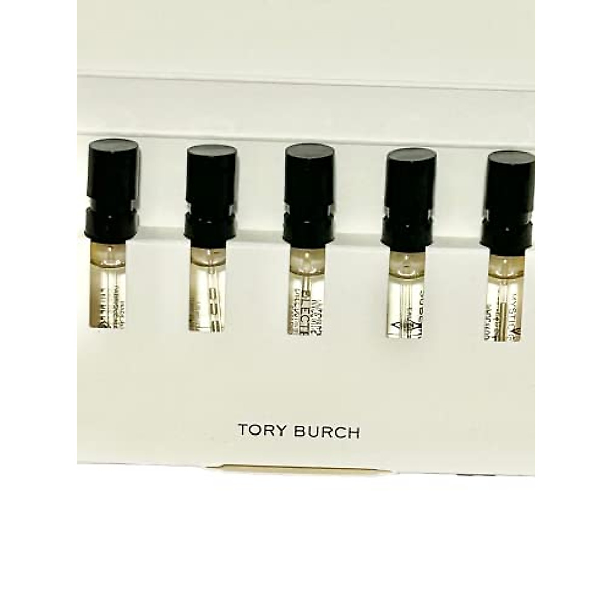 Tory Burch of Essence of Dreams Sample Eau De parfum Set (5 sample edp perfume vials 1.5 ml each) Divine Moon, Electric Sky, Sublime Rose, Mystic Geranium