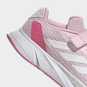 adidas Duramo SL Elastic Lace Sneaker, Clear Pink/White/Pink Fusion, 2 US Unisex Little Kid