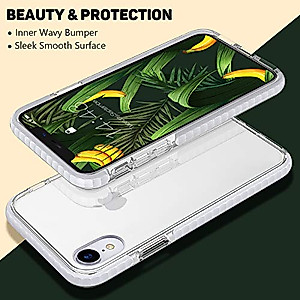 MATEPROX Phone XR Case Clear Thin Slim Anti-Yellow Anti-Slippery Anti-Scratches Cover Shockproof Bumper Case for Phone XR 6.1''(White)