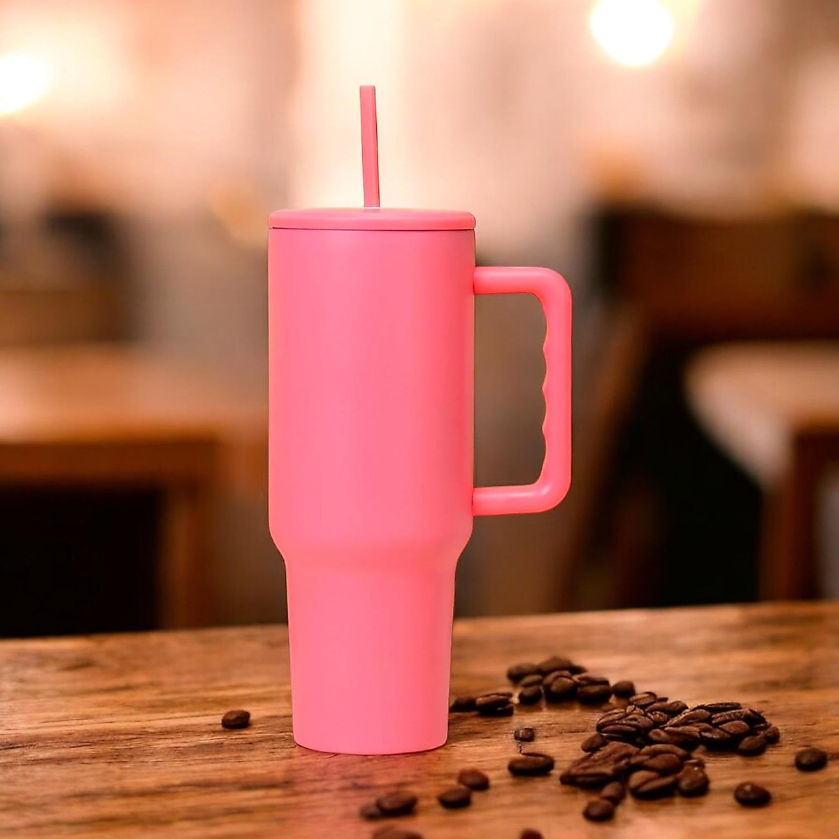 Kiki New York Tumbler with lid (Coral Pink)