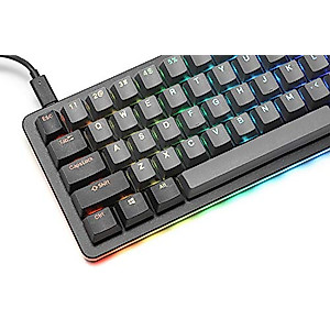 Drop ALT Mechanical Keyboard — 65% (67 Key) Gaming Keyboard, Hot-Swap Switches, Programmable Macros, RGB LED Backlighting, USB-C, Doubleshot PBT, Aluminum Frame (Halo True, Black)