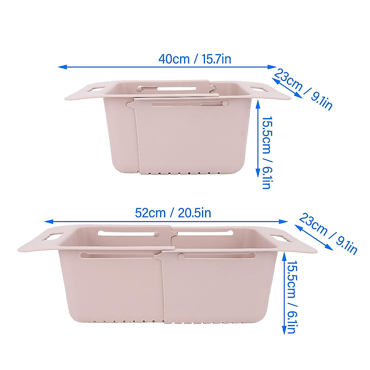 Freezer Baskets, Deep Freezer Chest Freezer Organizers with Handle, Expandable Vegetable Washing Baskets, Universal Freezer Storage Bins, Freezer Organization Accessories ()