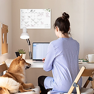 Aesthetic 2023 Greenery Desk Calendar - Runs until December 2023 - 17"x11" Desktop/Wall Calendar for Easy Organizing in 2022/2023