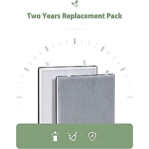 2-Pack Vital 100 Replacement Filter for LEVOIT Vital 100 Air Purifier, True HEPA and Activated Carbon Filter