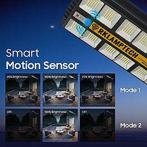 RKLAMPTECH 2600W Solar Street Light + 150W Solar Street Light