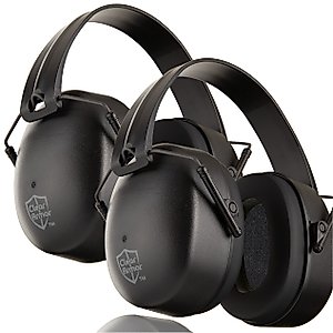 ClearArmor 2 Pack - Safety Shooting Ear Muffs Hearing Ear Protection - 31.5 dB SNR Noise Reduction - Comfortable Earmuffs that Work for Hunting, Gun Range, Mowing