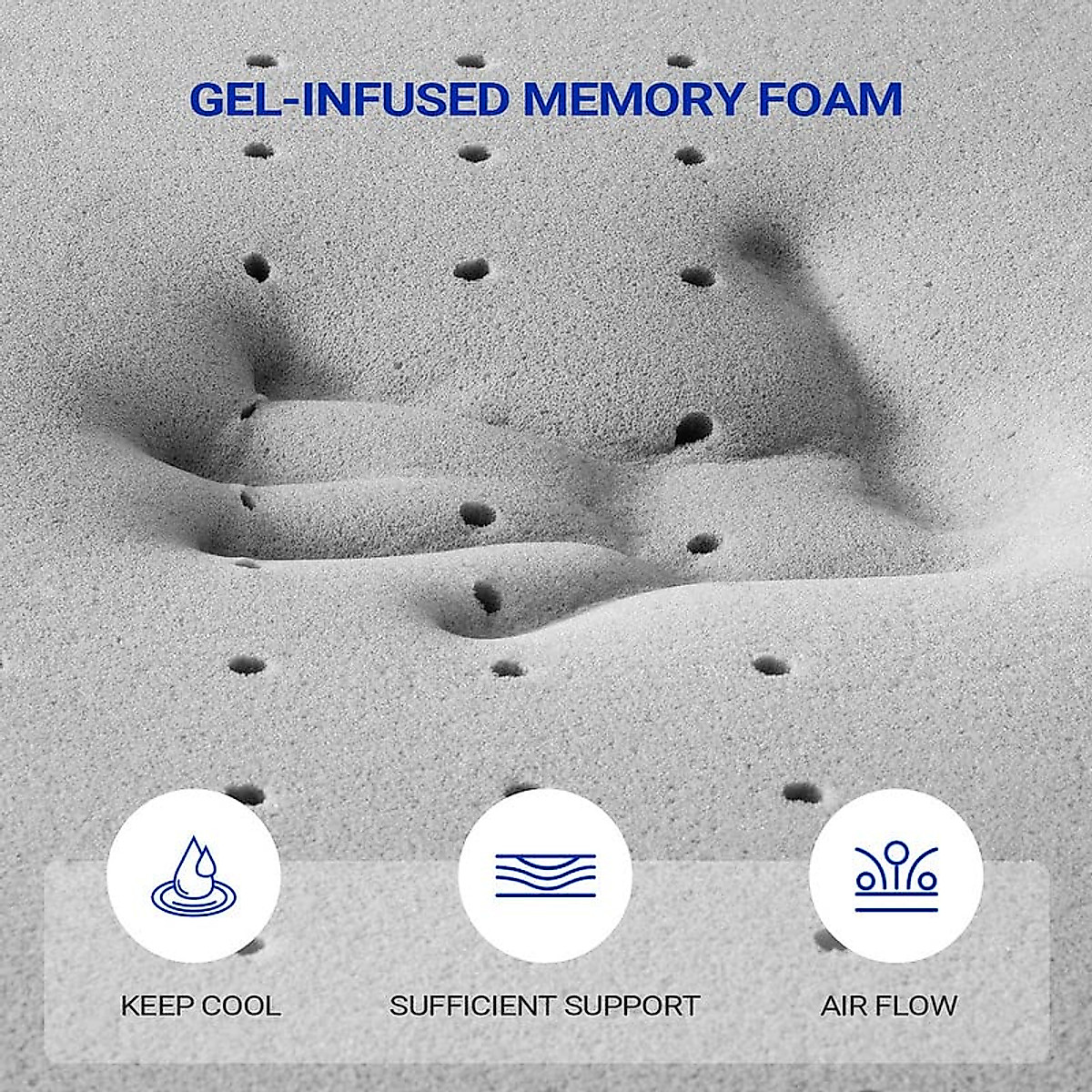 Maxzzz 2 Inch Memory Foam Mattress Topper Twin Size, Medium Firm Bamboo Bed Mattress Topper, Ventilated Mattress Pad CertiPUR-US Certified Plush