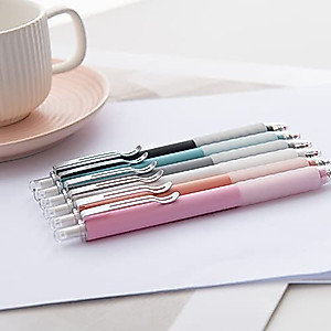 Linbsunne Black Ballpoint Pens Medium Point 1mm Work Pen with Super Soft Grip Ball Point Pen for Men Women Retractable Office Pens (6 pcs)