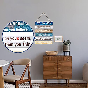 to My Son Daughter Gift from Mom Boys Girls Room Decor Baby Boys Girls Bedroom Decor for Living Baby Room Decor Boys Girls Wooden Bathroom Wall Decor Christmas Wall Art Gifts (to My Son)