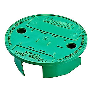 Underhill Sprinkler Valve Round Box Lid, VersaLid 6” to 7” Universal Cover for Automatic Irrigation System, Lawn, Yard, Outside, Green, VL-6
