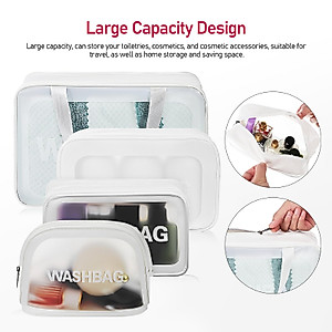 Cabilock 1 Set Toiletry Bag Makeup Bag Make up Bag for Women Vanity Bag Cosmetics Bag Makeup Pouches Women Makeup Pouch Clear Pouch Skincare Bag Pvc Translucent Travel Storage Bags White