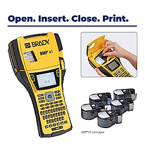 Brady BMP41 Portable Industrial Label Maker with Hard Case, Cable, AC Adapter, B595 Labels, Battery Pack,Yellow/Black