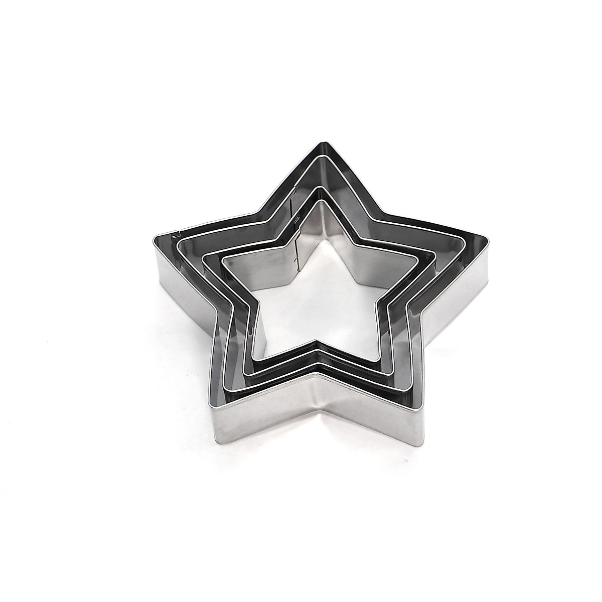 SurgeHai Star Cookie Cutter Set, 4-Piece Stainless Steel Stars Cutters ...