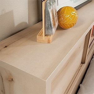 Sauder Harvey Park Full/Queen Bookcase Headboard with Doors, Pacific Maple Finish