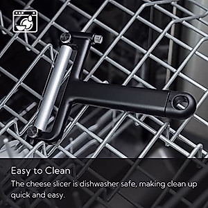 KITCHENDAO Replaceable Wire Cheese Slicer Cutter, 50% Stronger Wires with 2nd Gen Wire Fixing Mechanism, Adjustable Wire Cheese Cutter, Quick Replacement, Dishwasher Safe, with 3 Extra Wires