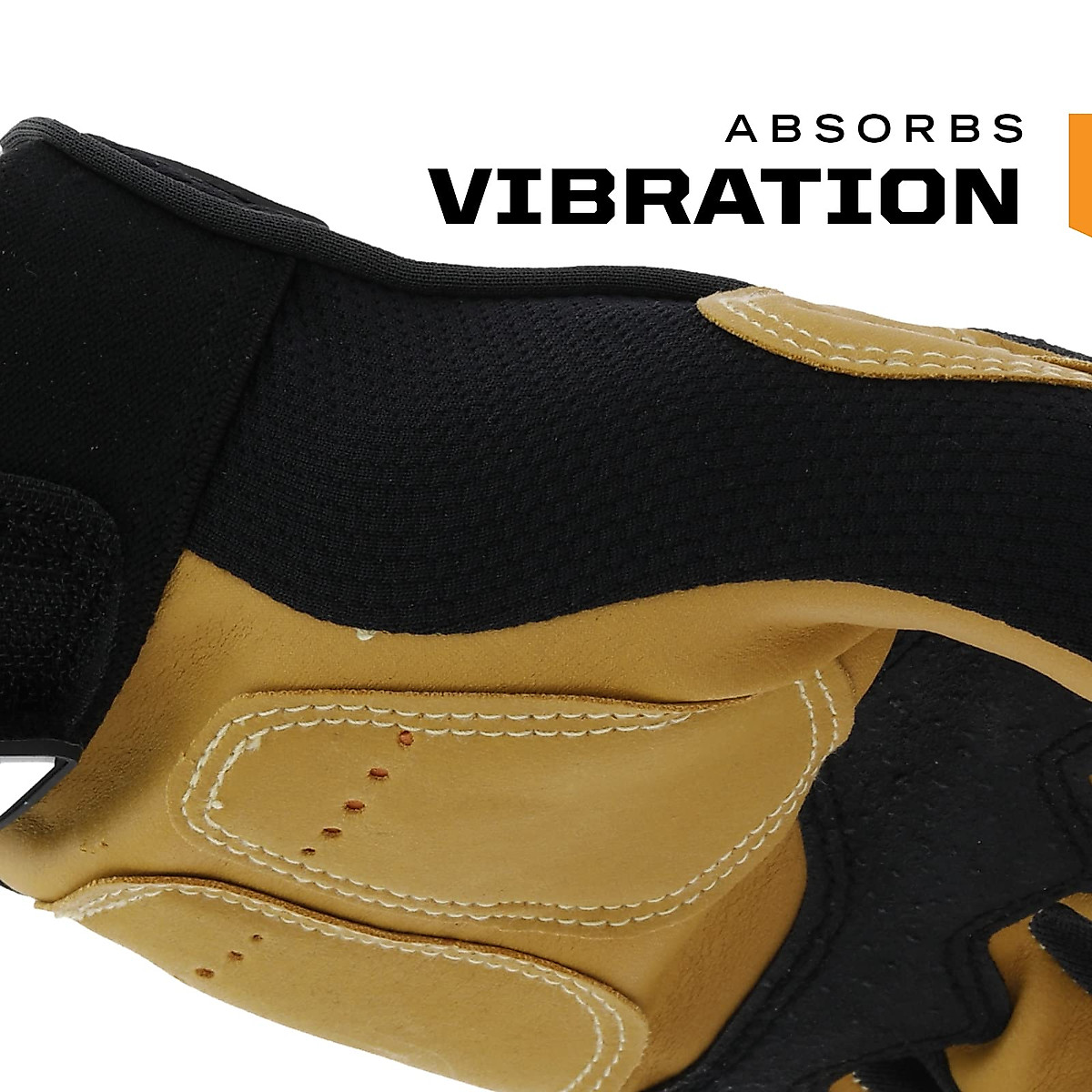 Mechanix Wear: Material4X M-Pact Synthetic Leather Work Gloves, Safety Gloves with Impact Protection and Vibration Absorption, Abrasion Resistance, Work Gloves for Men (Brown, X-Large)