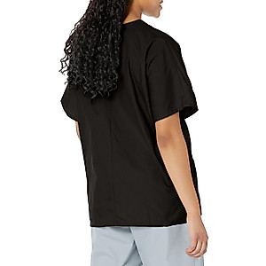 Cherokee womens V Neck medical scrubs shirts, Black, X-Large US