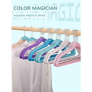 HOUSE DAY 20 Pack Plastic Hangers, Aqua Hangers Extra Wide Hangers with 360 Swivel Hook, Space Saving Hangers for Shirts, Pants, Heavy Duty Hangers for Coat, Suit