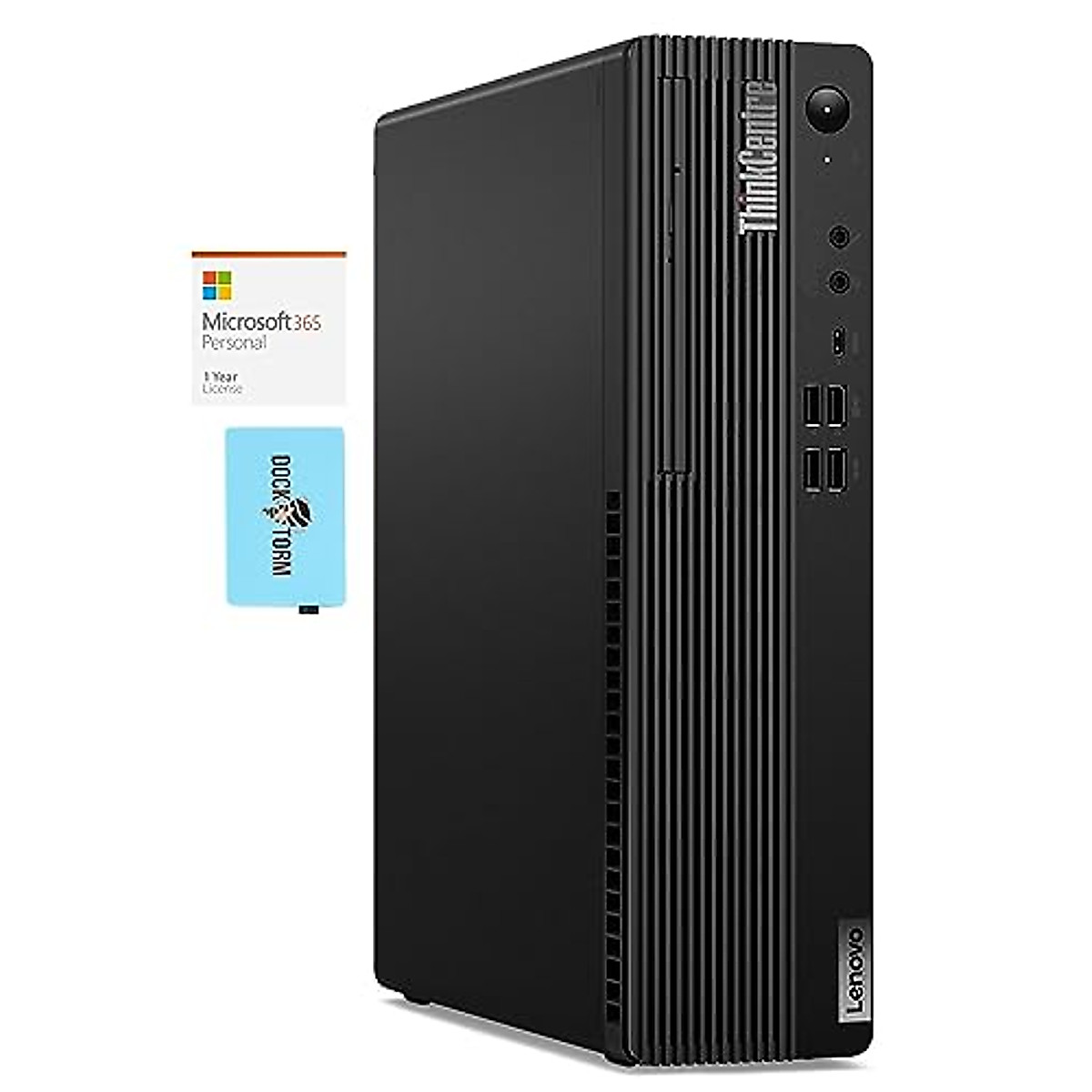 Lenovo ThinkCentre M75s Gen 2 SFF School & Business Mini Desktop (AMD Ryzen 5 PRO 4650G 6-Core, 128GB RAM, 512GB PCIe SSD + 6TB HDD (3.5), Win 11 Pro) with MS 365 Personal, Dockztorm Hub