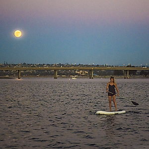 TOWER Inflatable 10’4” Stand Up Paddle Board - (6 Inches Thick) - Universal SUP Wide Stance - Premium SUP Bundle (Pump & Adjustable Paddle Included) - Non-Slip Deck (Adventurer 2-10'4")