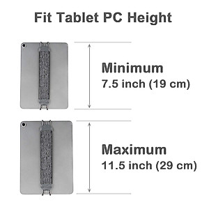 Hand Strap Holder TFY for Tablets, iPad, & e-Readers - 11-inch iPad Pro, iPad, iPad Mini 6, iPad Air 5, Samsung Galaxy Tab & Note - Google Nexus - Asus Transformer Book and More -Gray