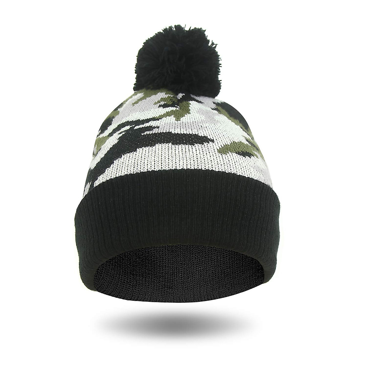 Evridwear 3 Piece Kids Children Boys Girls Magic Grip Winter Fall Gloves and Hat Set for Cool Cold Weather (Camo Black)