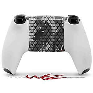 WraptorSkinz Skin Wrap compatible with Sony PS5 DualSense Controller HEX Mesh Camo 01 Gray (CONTROLLER NOT INCLUDED)
