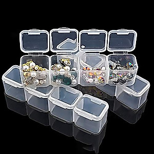 ccHuDE 28 Grids Diamond Painting Boxes Plastic Jewelry Organizer Mini Embroidery Storage Containers for DIY Art Craft Clear