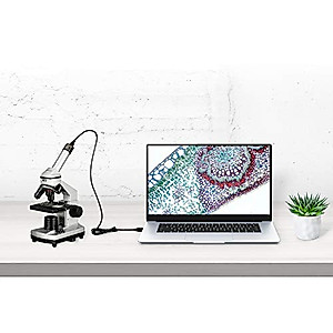 BRESSER Junior Biological Microscope Set 40-1600x Magnification with LED Illumination and USB Lens