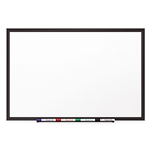 Quartet Magnetic Porcelain Whiteboard, 2' x 3' White Board, Premium, Duramax, Black Aluminum Frame (2543B)