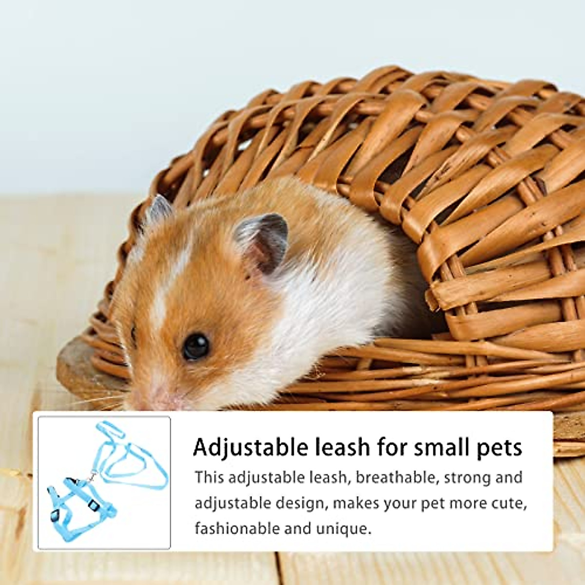 TEHAUX Pet Rabbit Harness Leash Soft Rabbit Harness and Leash Pet Rope Small Animal Vest Accessories for Walking/Running/ Jogging Outdoor Random Color