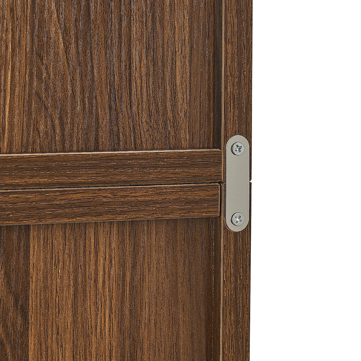 DESIGNER97 8-Tier Media Tower Rack CD DVD Slim Storage Cabinet Adjustable Shelves Tall Narrow Bookcase Display Bookshelf Multi-Functional Double-Decker Bookcase Walnut