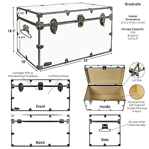 C&N Footlockers Graduate Footlocker Trunk #1105