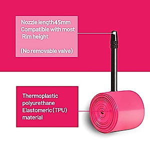 2 Pack Ultralight TPU Bike Inner Tube Mountain Bicycle Tire 29'' Compatible with 29 x 1.9/2.0/2.1/2.2/2.3/2.4/2.5 Valve Length French 45mm for MTB (Include 8 PCS Bike Inner Tire Patch Repair Kit)