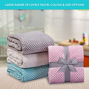 Baby Blanket for Girls and Boys - 40”x50” Grey - Toddler Blankets - Kids Throw - Newborn Blankets - Soft Lightweight Fleece for Bed, Crib, Stroller