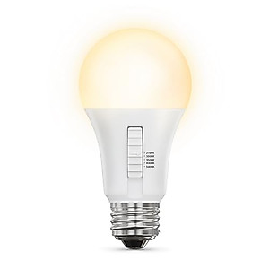 Feit Electric A19 LED Light Bulb, 100W Equivalent, Non-Dimmable, 5CCT, E26 Medium Base, 90 CRI, 1500 Lumens, Standard Light Bulb with Switch on Bulb, 13-Year Lifetime, OM100/5CCT/15KLED/2, 2 Pack