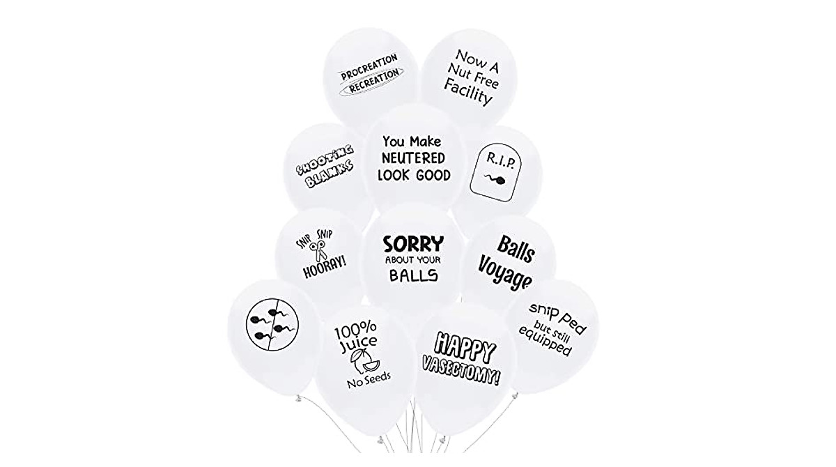 Vasectomy Party Balloons - Funny Decorations for Celebration