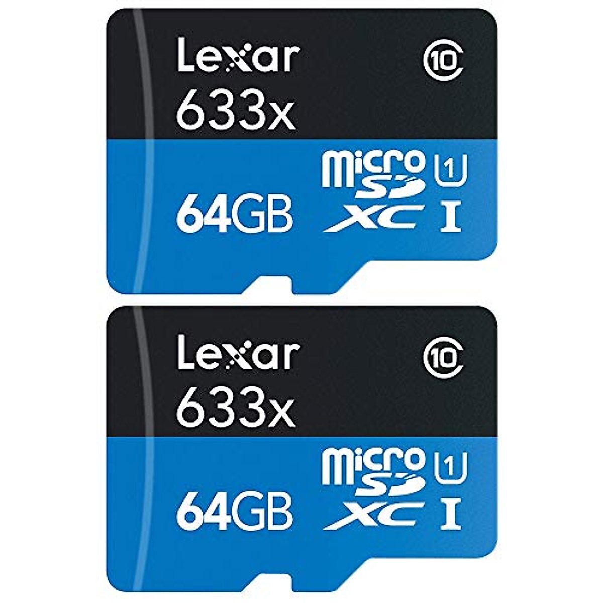 Lexar LSDMI64GBBNL633A High-Performance 633x microSDHC/microSDXC UHS-I 64gb Memory Card 2 Pack