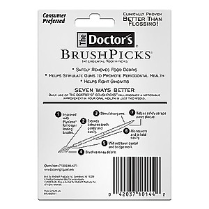 The Doctor's BrushPicks Interdental Toothpicks, 275 Picks