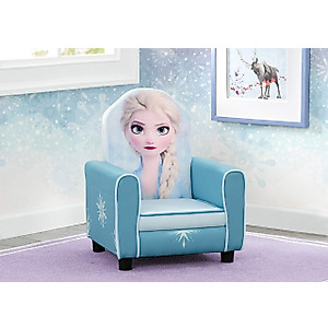 Delta Children Figural Upholstered Kids Chair, Wood, Disney Frozen II Elsa