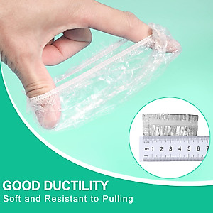 Keeygo 120 Pack Disposable Ear Covers For Shower, Waterproof Plastic Ear Shower Caps, Ear Protectors for Hair Dye(13cm)