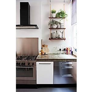 Mkono Hanging Shelves 3 Tier Rustic Wood Floating Wall Shelves Photo Plant Display Hanging Storage Shelf Home Decor for College Dorm Room Decor Bathroom Living Room Bedroom Apartment